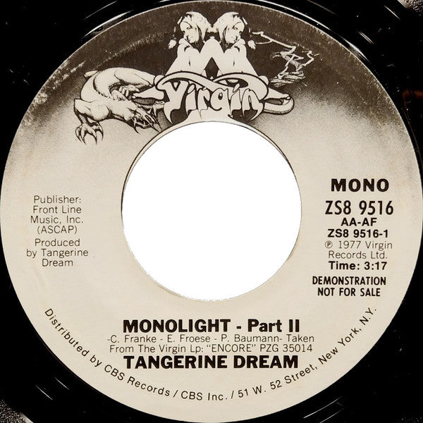 Tangerine Dream - Moonlight - Part II (7" SECONDHAND)
