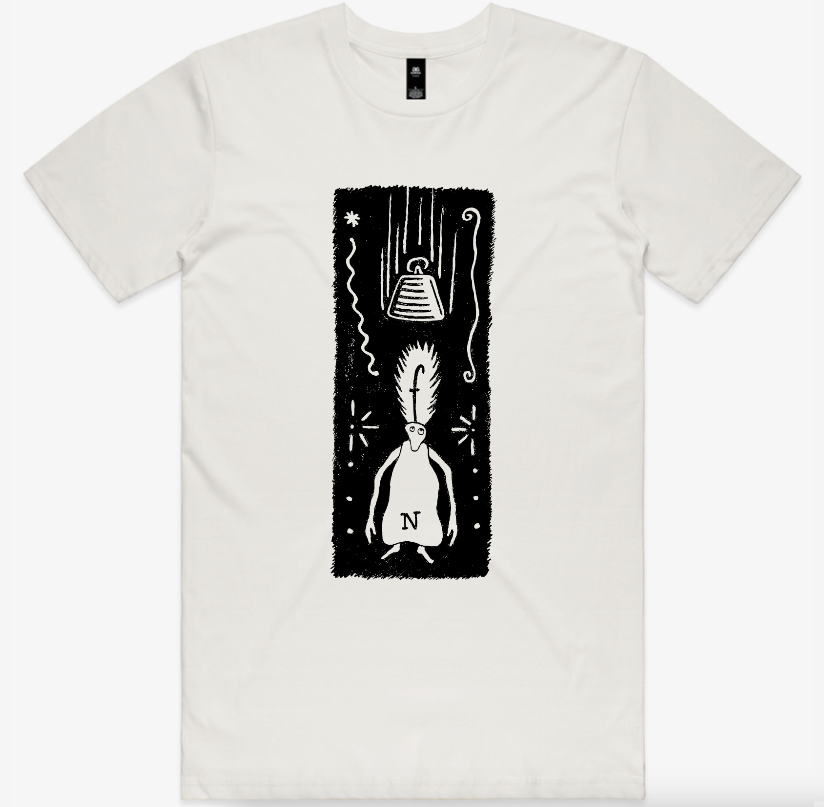 Fuzzy Weight Flying Nun T-Shirt (Natural) | NZ Music T-Shirt